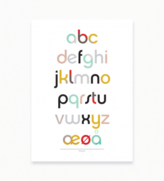 Alfabetet - små bokstaver - Plakater - www.eventyrskogen.no